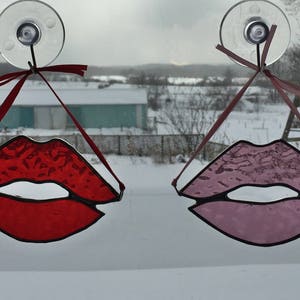 Handmade Stained Glass Kiss/lips Suncatcher - Etsy Canada