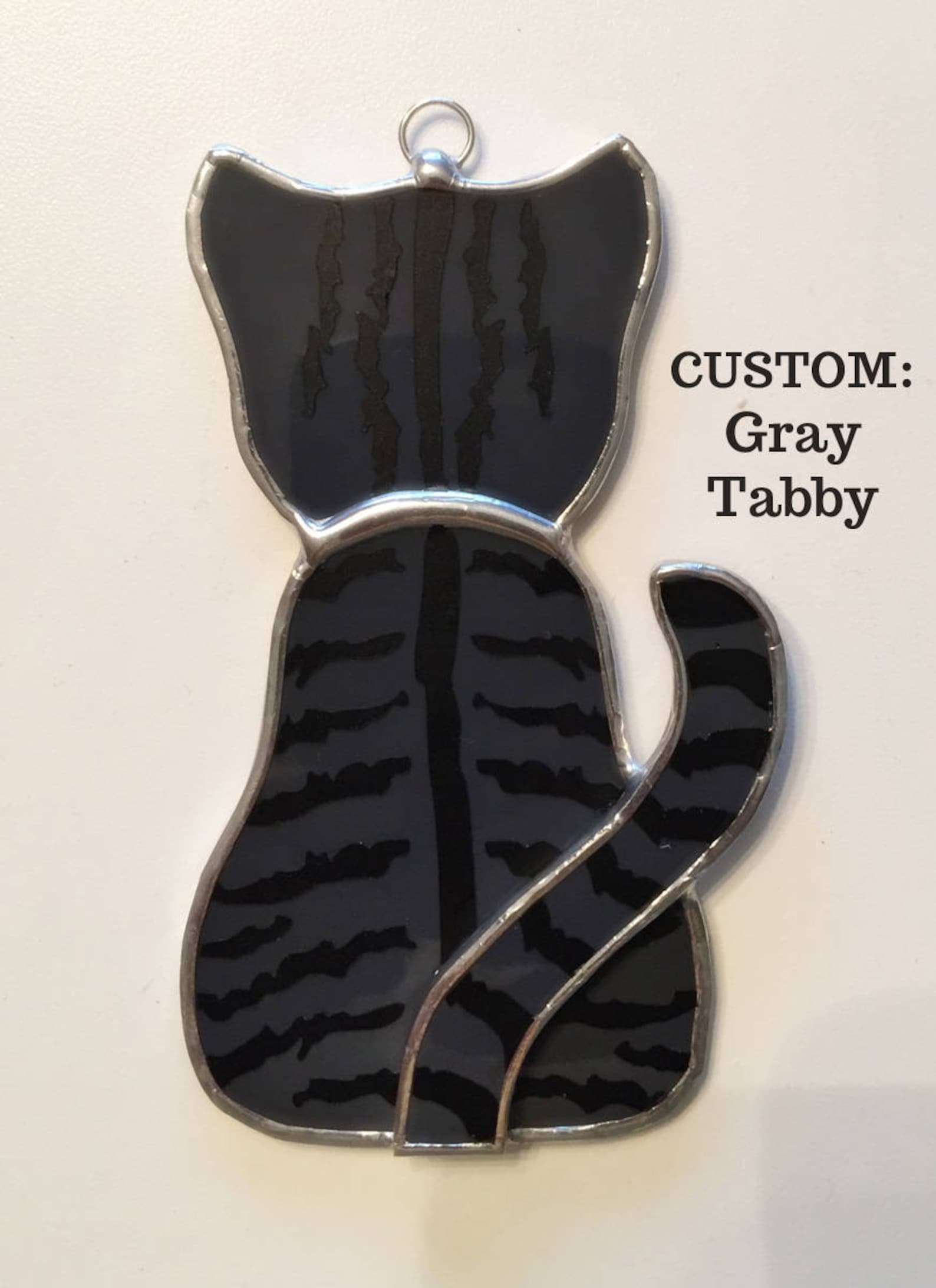 Handmade Stained Glass Cat Suncatcher - Etsy