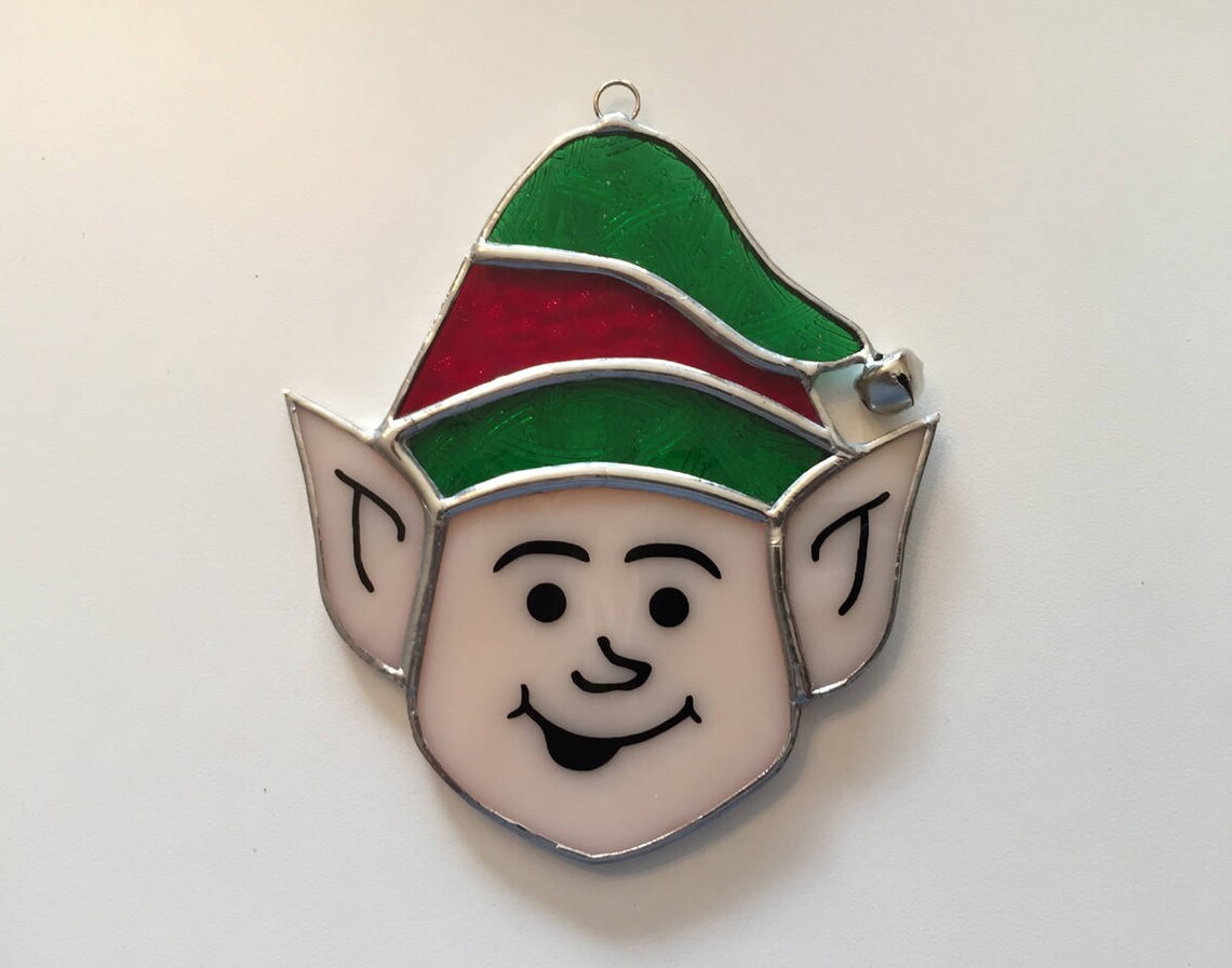 Handmade Stained Glass Elf Suncatcher/decoration - Etsy