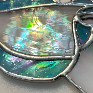 Handmade Stained Glass Cuttlefish (or Caribbean Reef Squid) Suncatcher ...