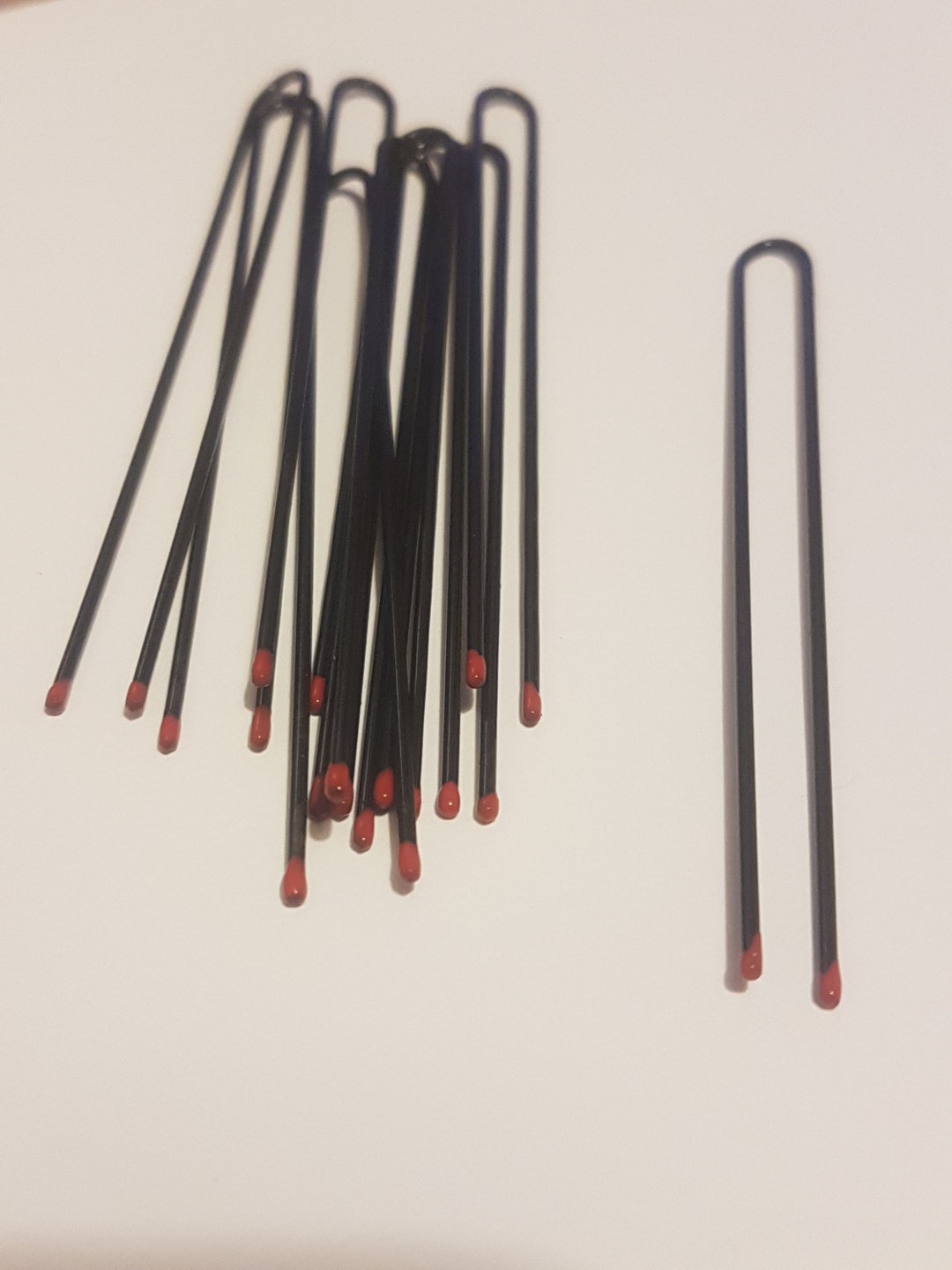 Strong Long Hair Pins 7.5cm Black and 8.5cm Brown sets of 12 per Pack ...