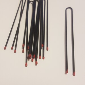Strong Long Hair Pins 7.5cm Black and 8.5cm Brown sets of 12 per Pack ...