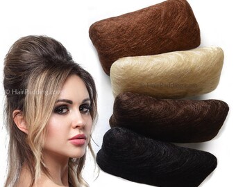 Hair Bump Volume Styling Tool Puff Dressing Pad Base Bun Wig Poof ...