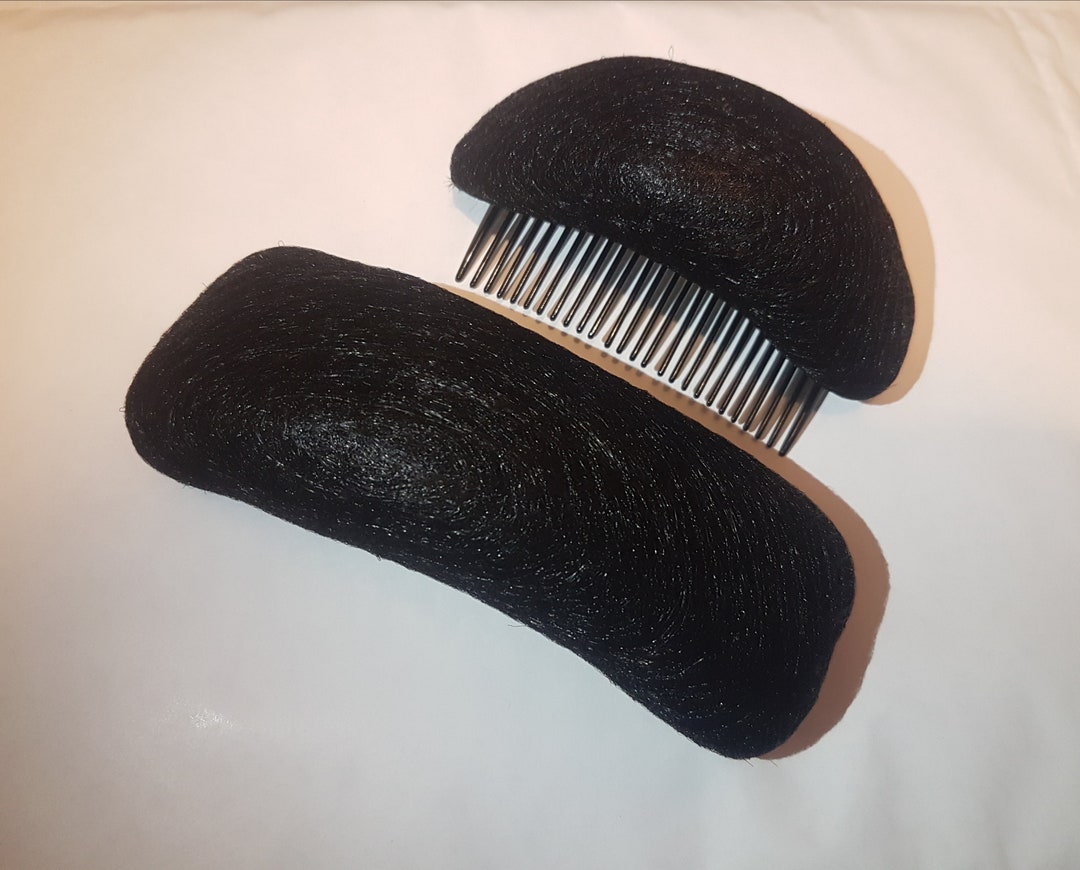 Hair Comb Slider 2pc Set Black Hair Slider Comb, Hair Padding Booster ...