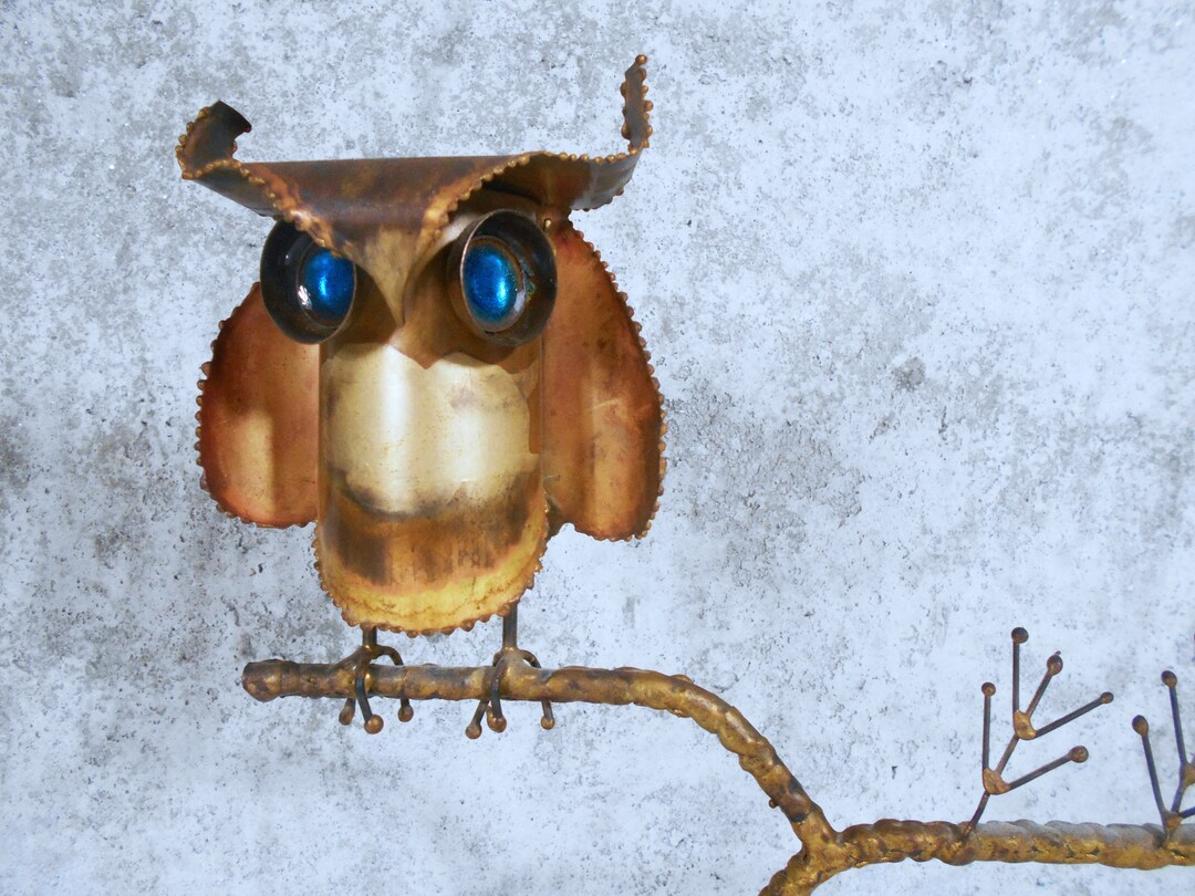 Vintage Signed Curtis Jere (C. Jere) Sculpture - Owl on Branch - Etsy