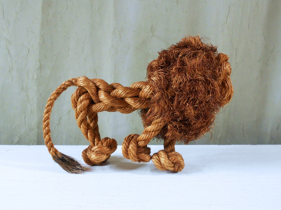 Rope Lion Toy by Jørgen Bloch - Vintage Toy From Denmark - Etsy
