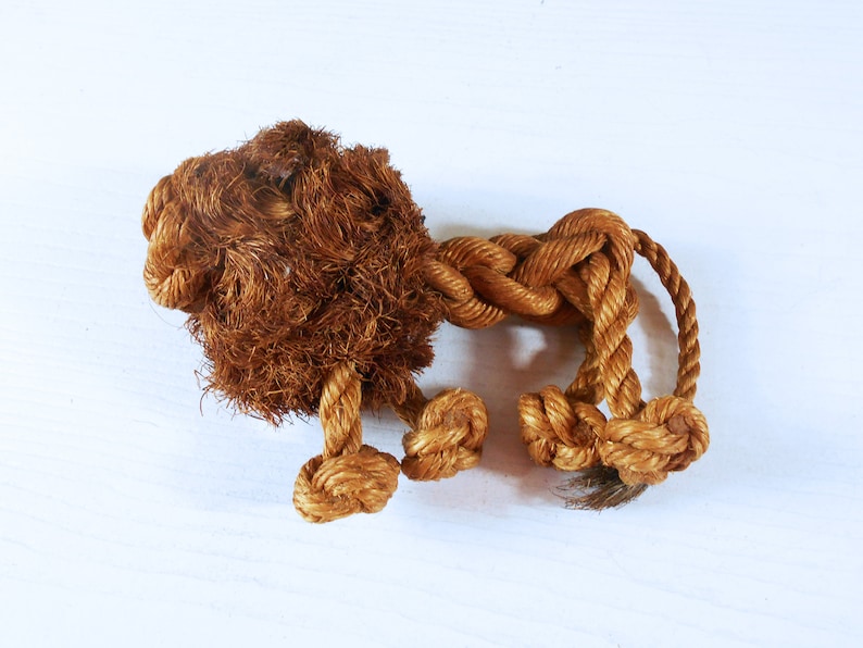 Rope Lion Toy by Jørgen Bloch Vintage Toy From Denmark - Etsy