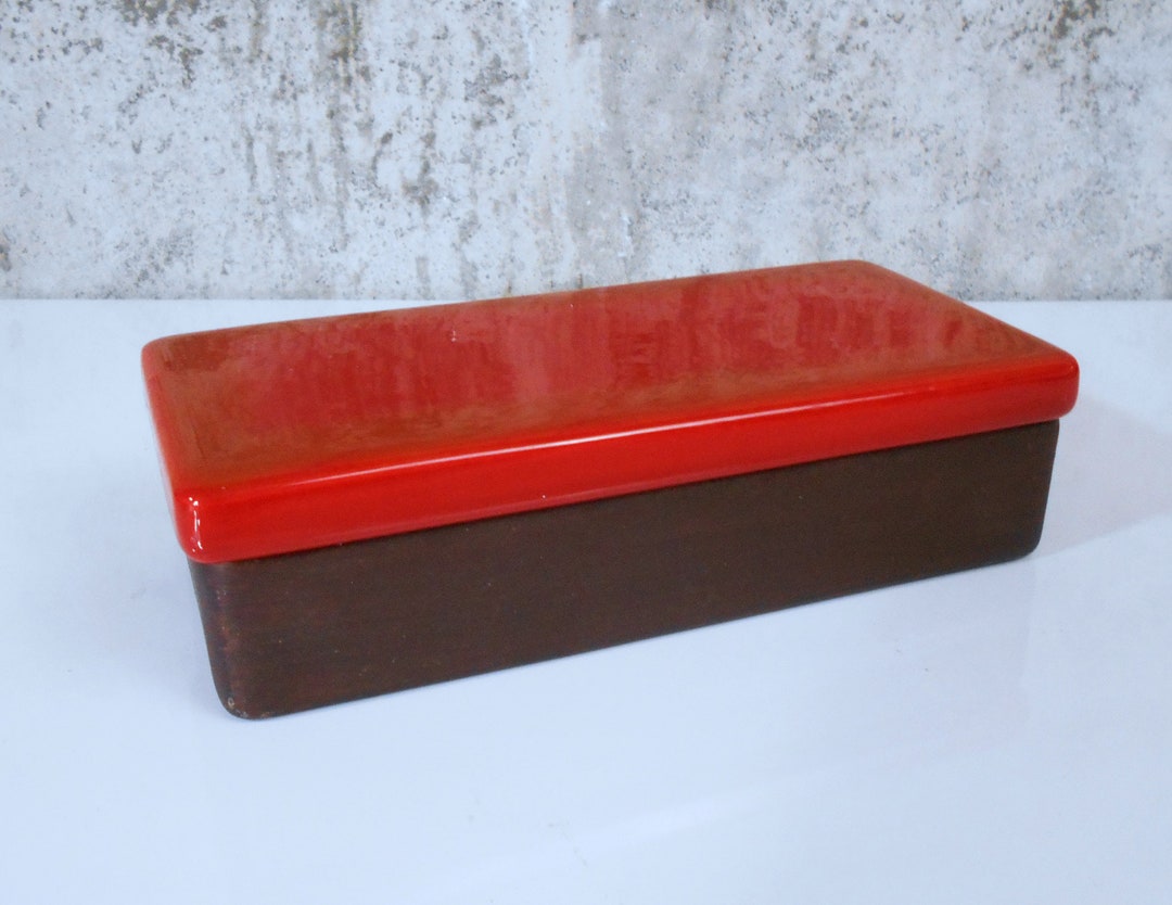 Ceramic Trinket / Cigarette / Card Box With Lid - Etsy