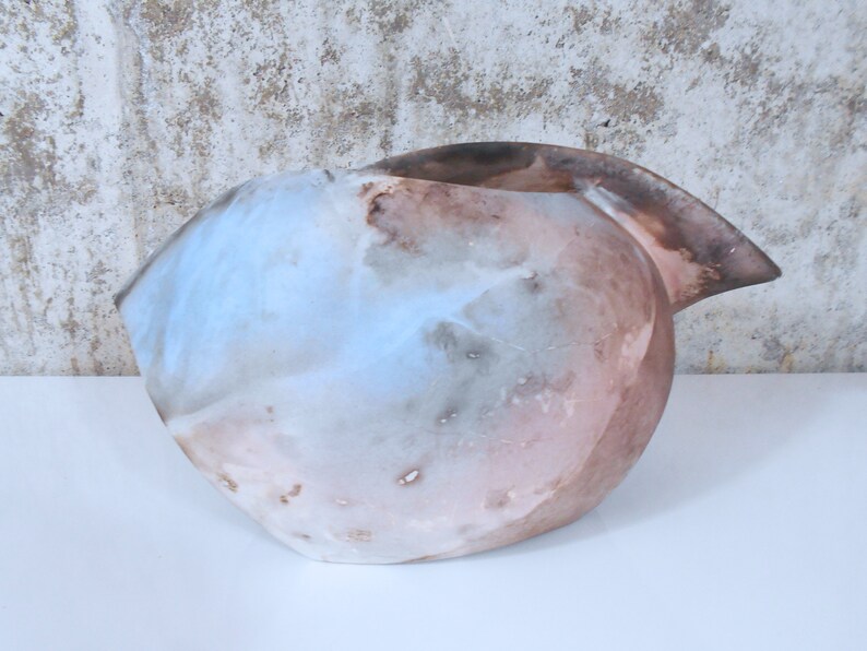 Jan Jacque Post Modern Pottery Vase - Slab Built, Pit Fired Art Pottery ...