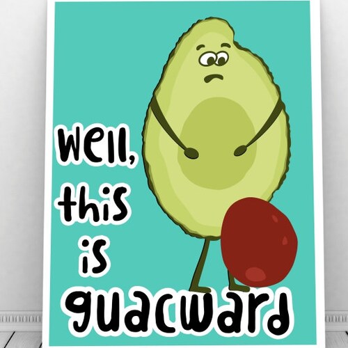 Avocado Art Quirky Art Print Funny Art Printable Avocado - Etsy