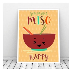 Miso Happy Food Puns Funny Printables Miso Soup Japanese - Etsy