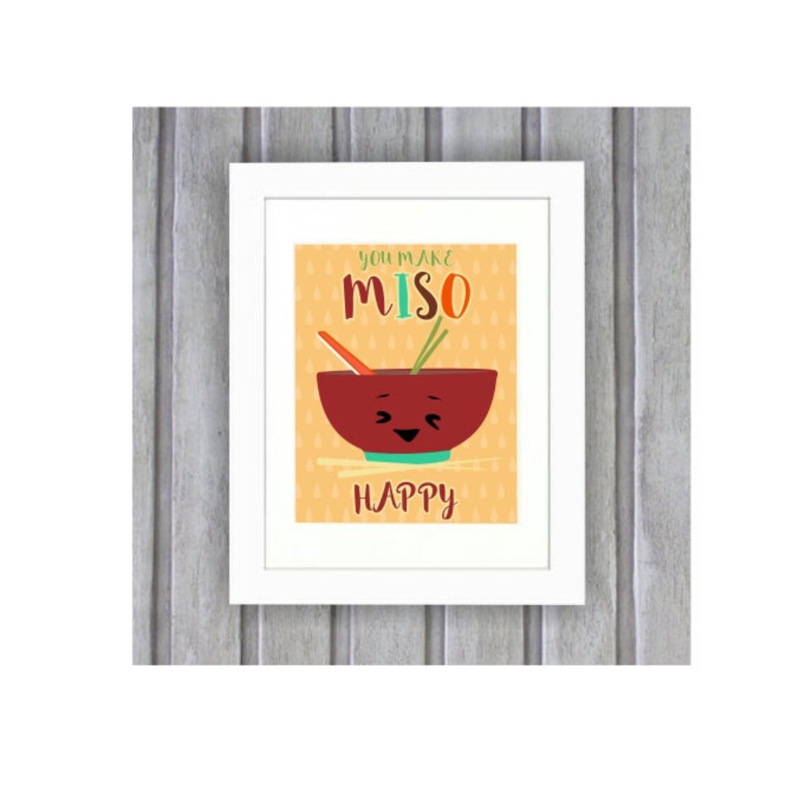 Miso Happy Food Puns Funny Printables Miso Soup Japanese | Etsy