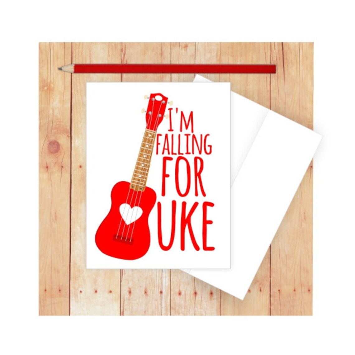 Ukulele Card Funny Romantic Card Love Card for Him Love | Etsy