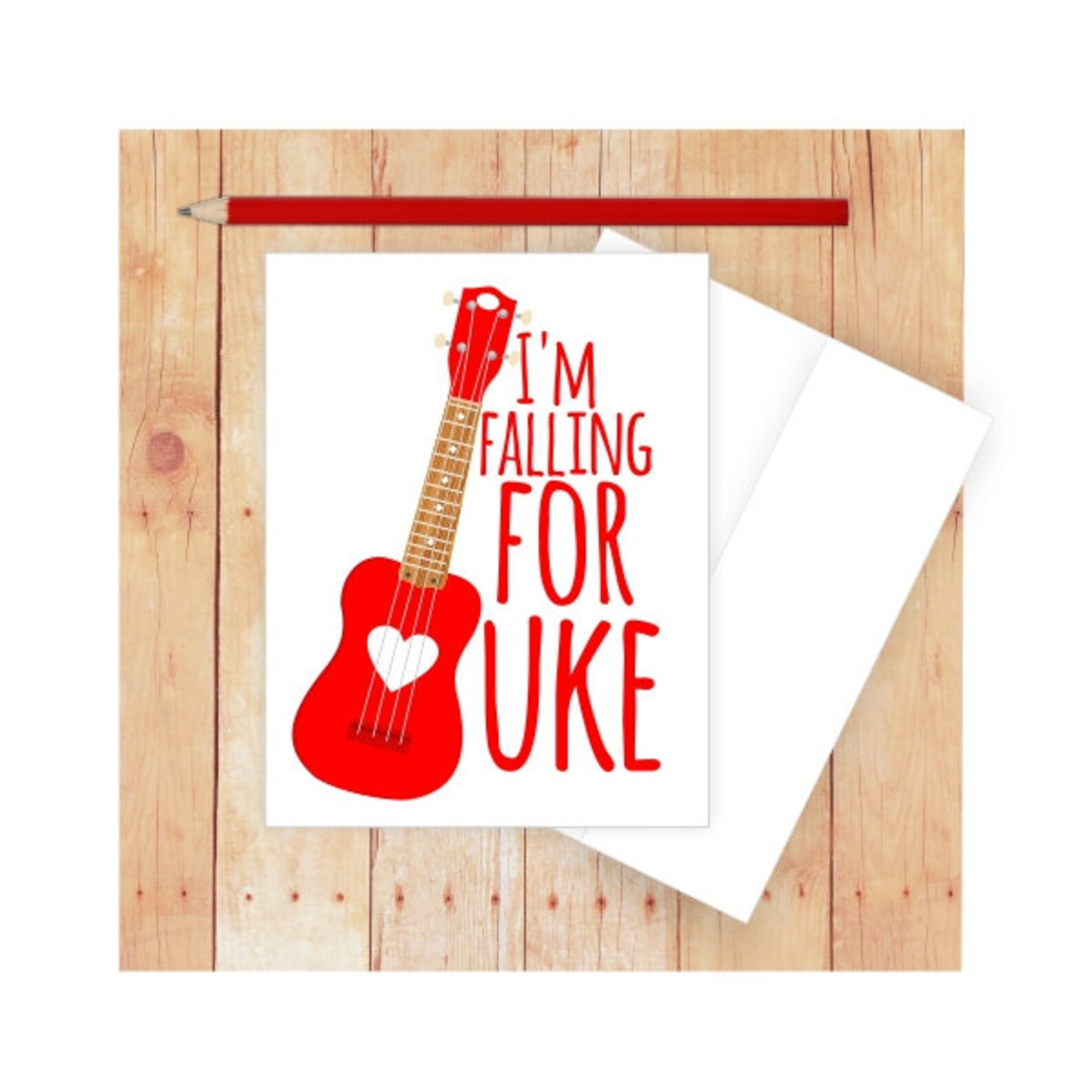 Ukulele Card Funny Romantic Card Love Card for Him Love | Etsy