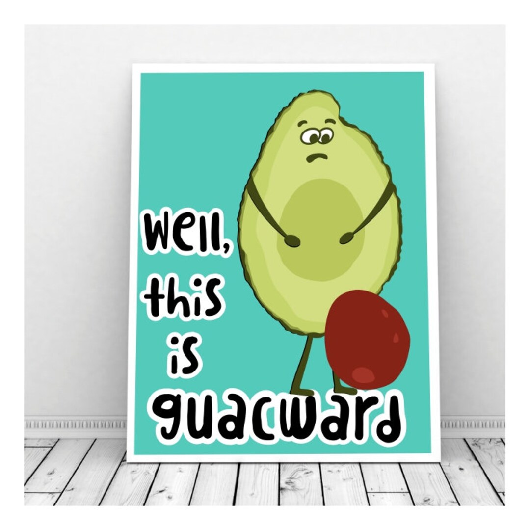 Avocado Art Quirky Art Print Funny Art Printable Avocado - Etsy