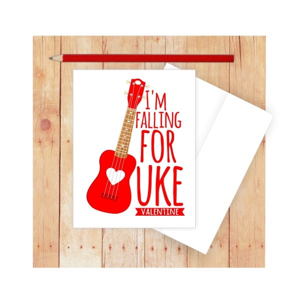 Ukulele Card Funny Romantic Card Love Card for Him Love | Etsy
