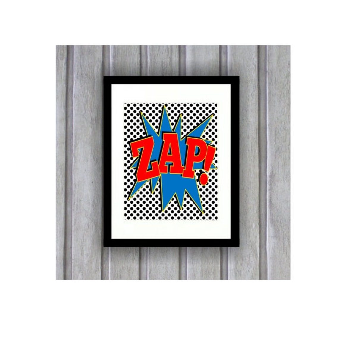 Superhero Wall Art Zap Instant Download Printable Superhero | Etsy