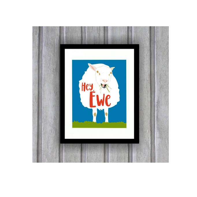 Hey Ewe Instant Download Printable Art Funny Farm Art | Etsy