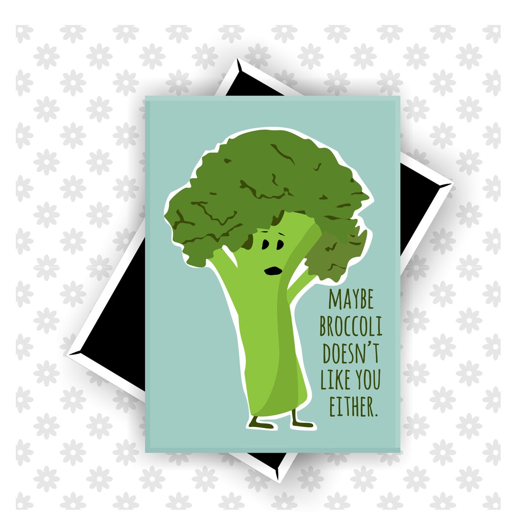 Funny Fridge Magnets Broccoli Vegan Magnet Vegetable Art - Etsy