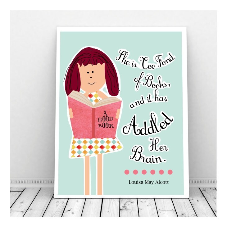 Reading Art Instant Download Classroom Poster Art for | Etsy