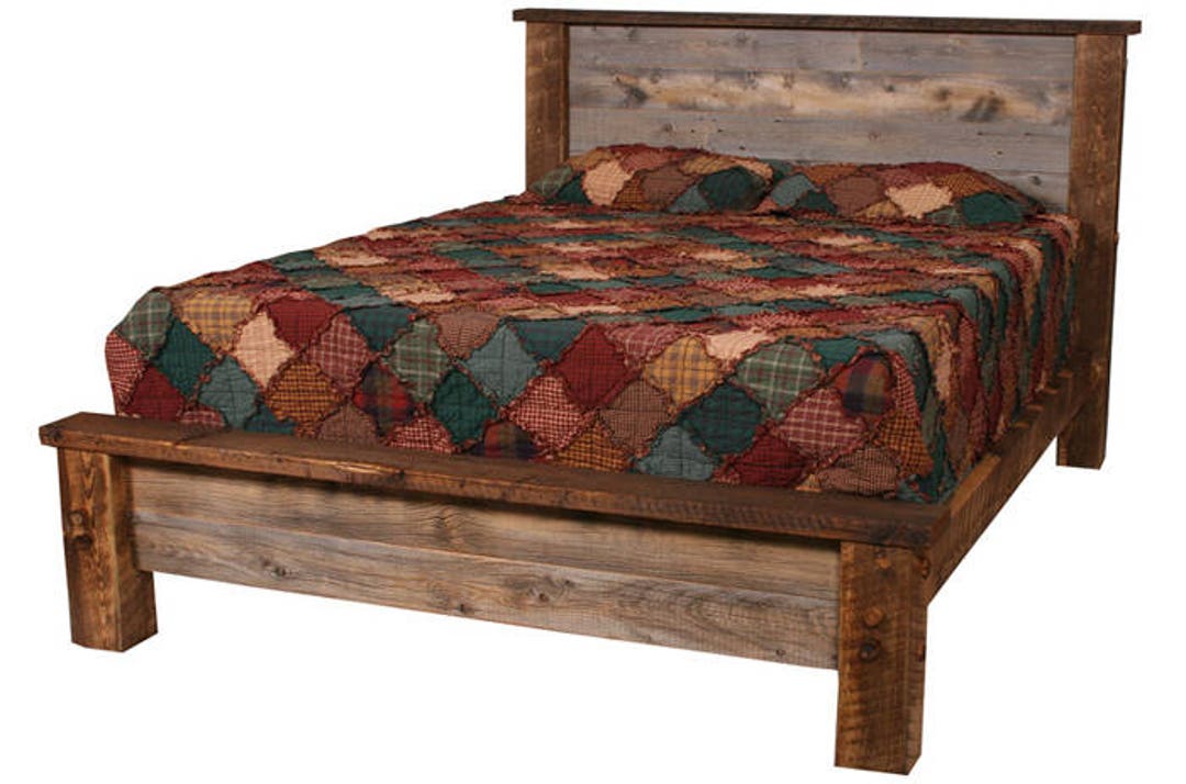 Platform Bed Rustic Platform Bed Low Bed Frames Barn - Etsy