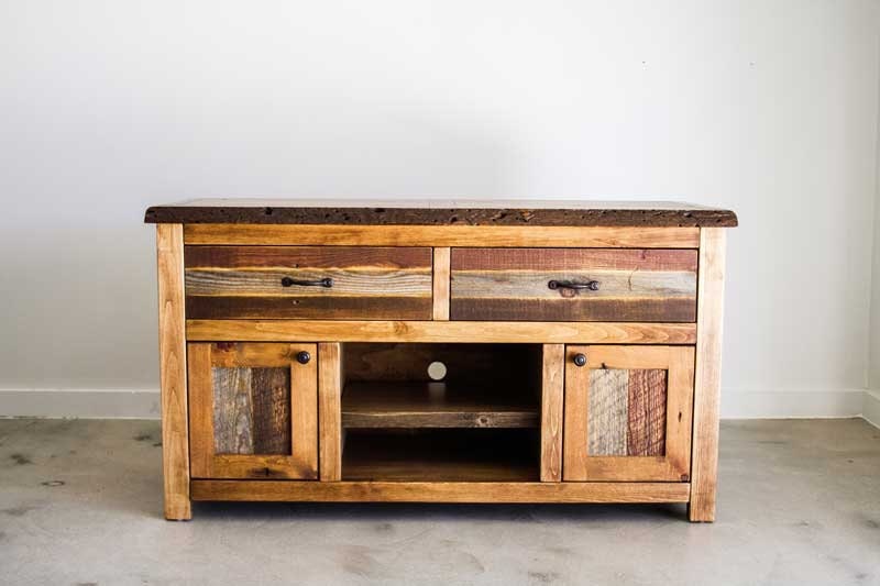 Barnwood TV Console Reclaimed Wood Console Table Rustic TV Stand Rustic ...