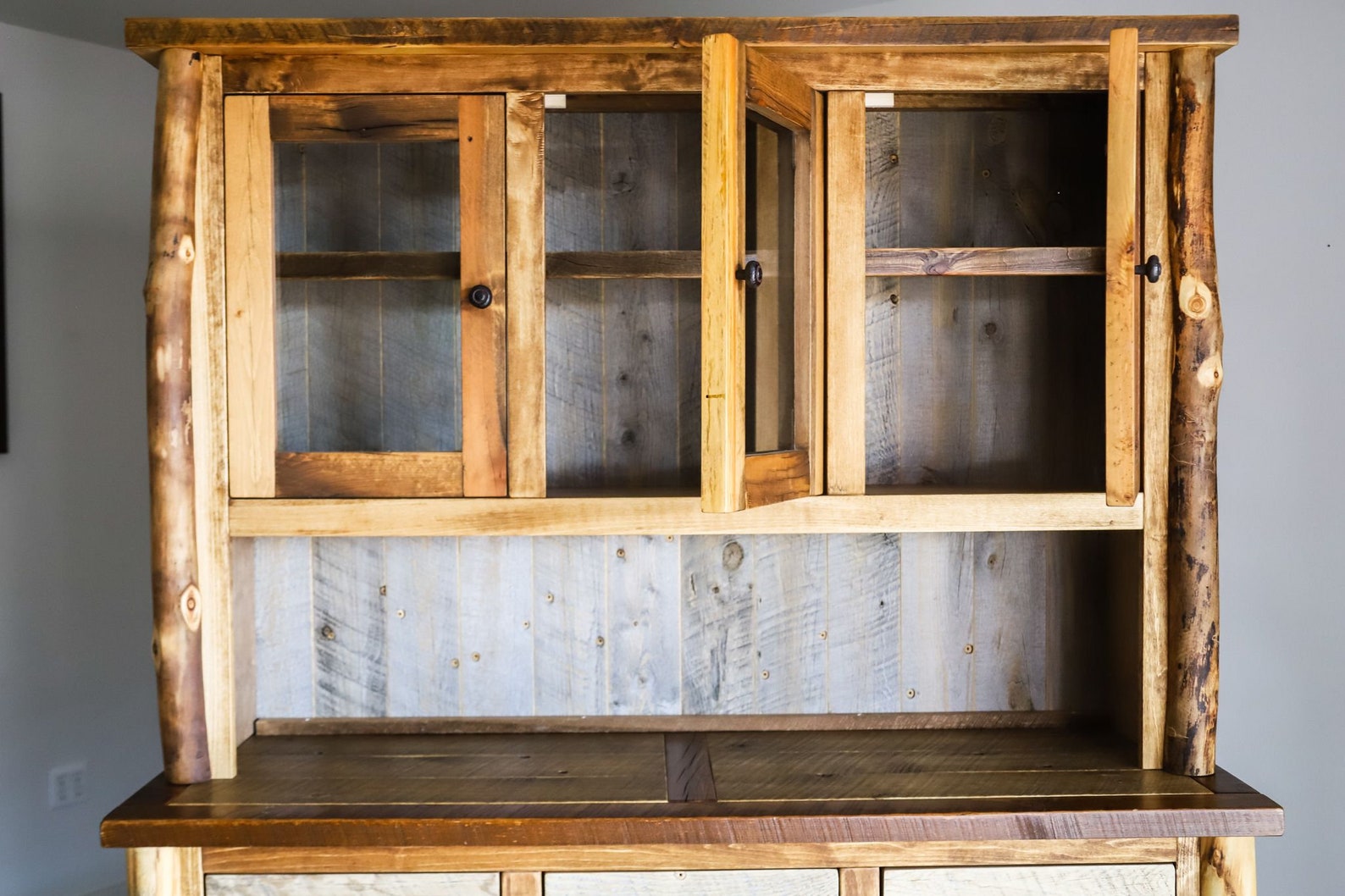 Natural Barnwood Buffet and Hutch Entryway Furniture - Etsy