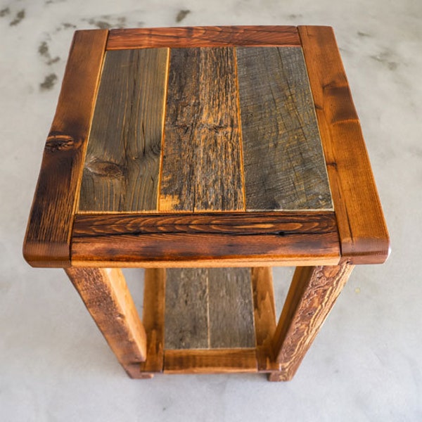 Rustic Side Table - Etsy