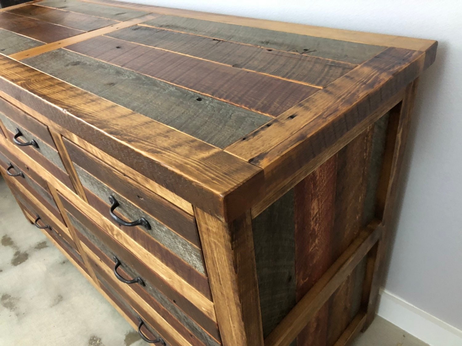Barn Wood 7 Drawer Dresser Reclaimed Wood Dresser Rustic Dresser Rustic ...