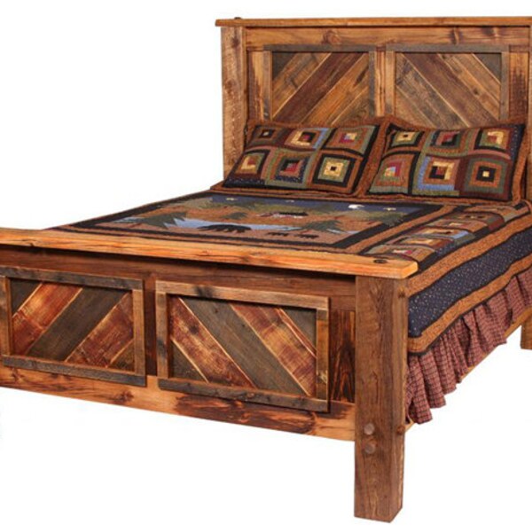 Reclaimed Wood Bed - Shop Online - Etsy
