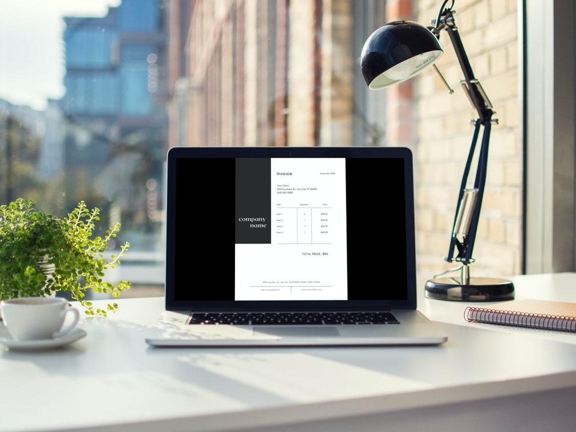 Invoice Template, Printable Invoice, Canva Invoice Template, Business ...