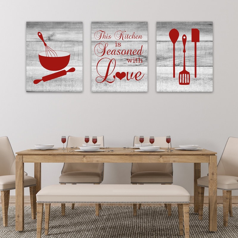 Red Kitchen Decor - Etsy