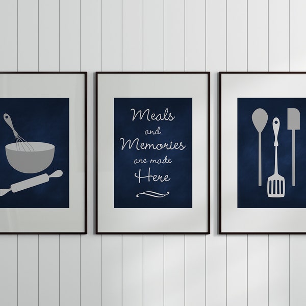 Blue Kitchen Art - Etsy