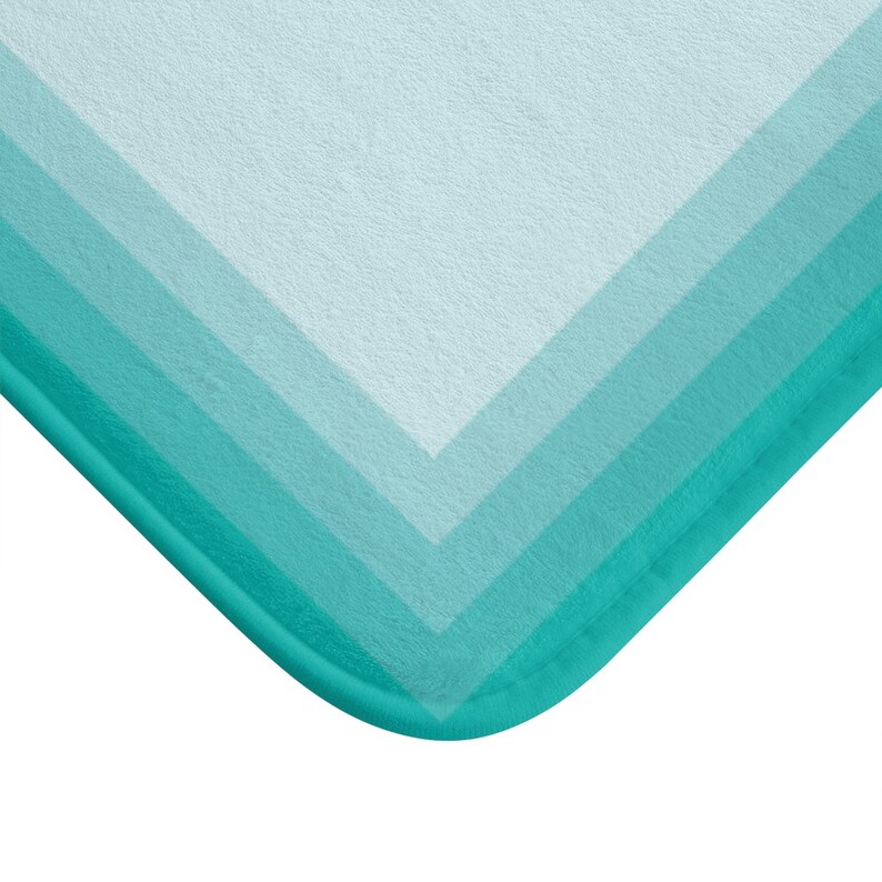 Aqua Floor Mat Abstract Bathroom Mat Aqua Kitchen Floor Mat - Etsy