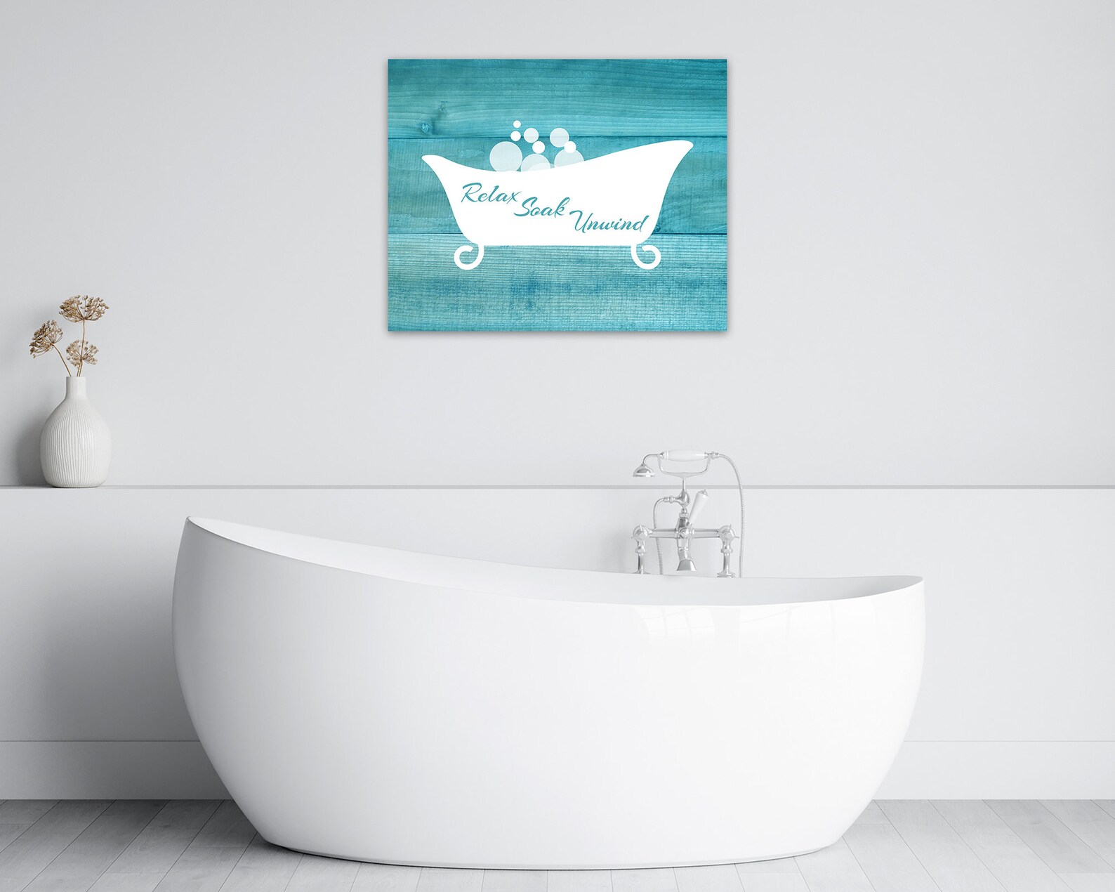 Bathroom Wall Art, Aqua Bathroom Decor, Turquoise and White Home Decor ...