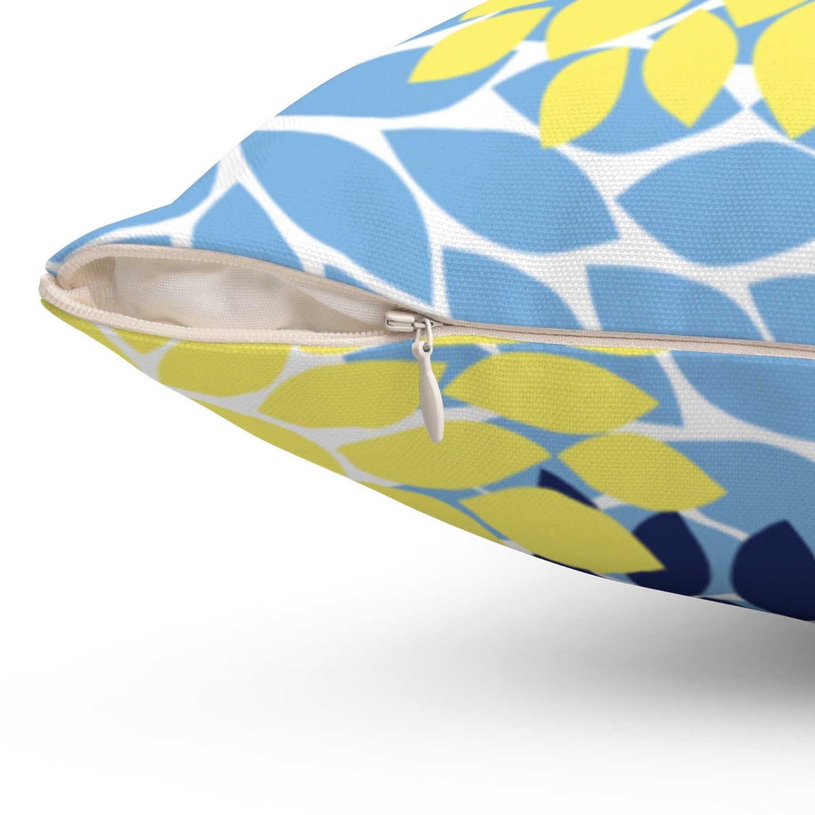 Blue and Yellow Flower Burst Pillow Throw Pillow Accent - Etsy