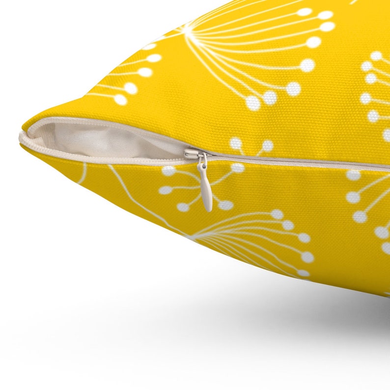 Yellow Pillow Cover, Dandelion Throw Pillow Cover, Accent Pillow ...