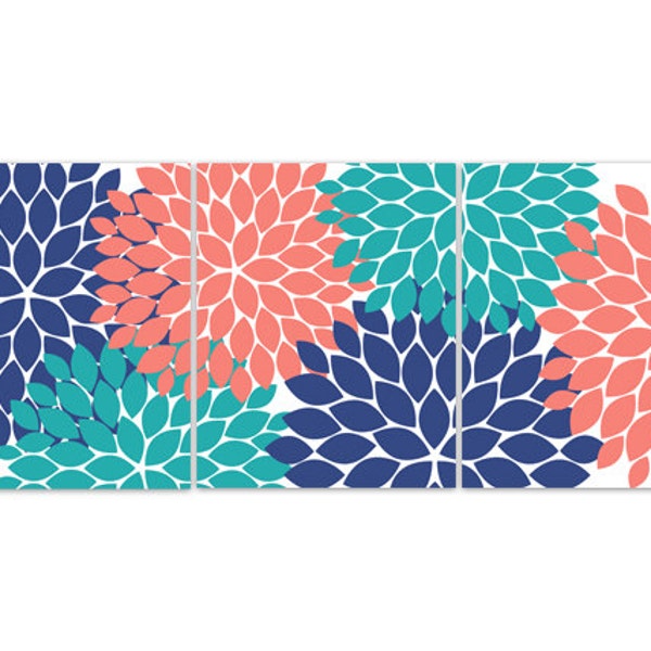 Coral and Navy - Etsy