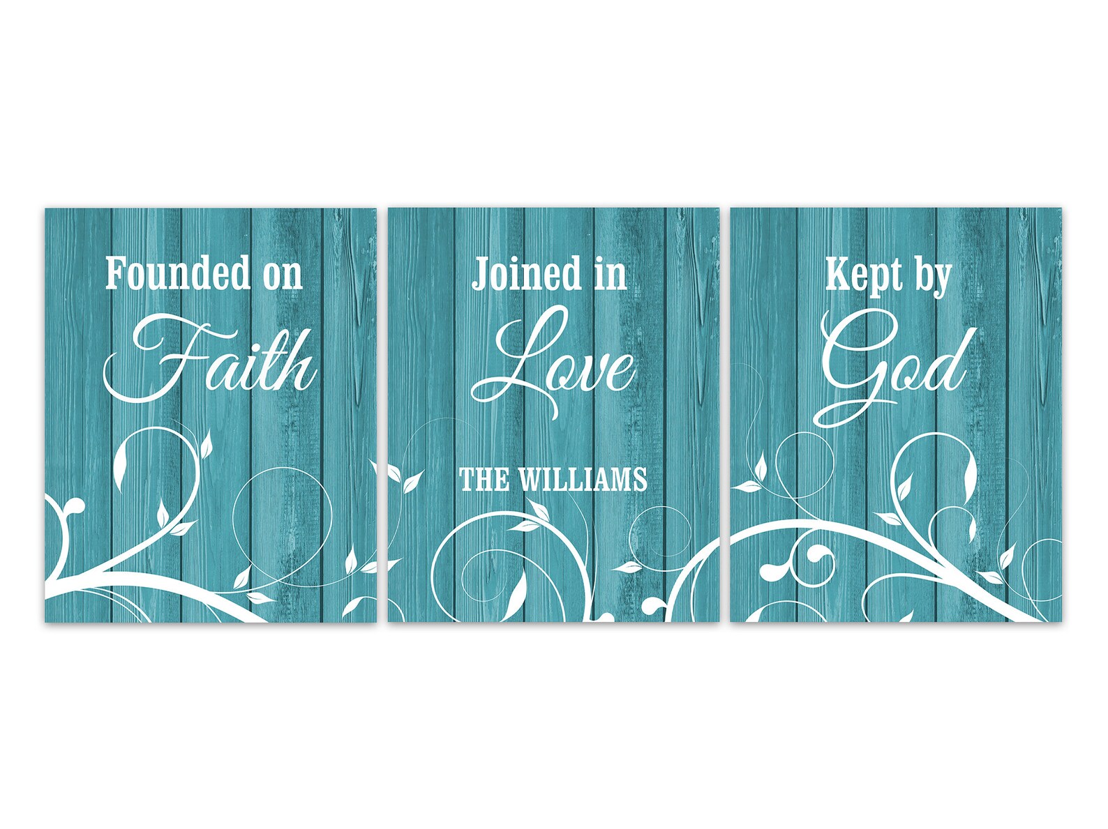 Founded on Faith Joined in Love Kept by God Religious Gift - Etsy