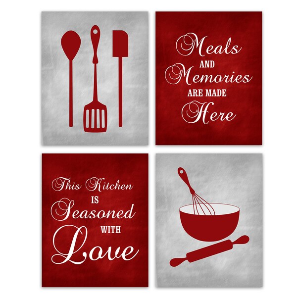 Red Kitchen Decor - Etsy