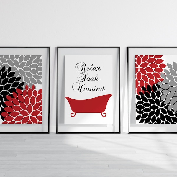 Red and Black Decor - Etsy