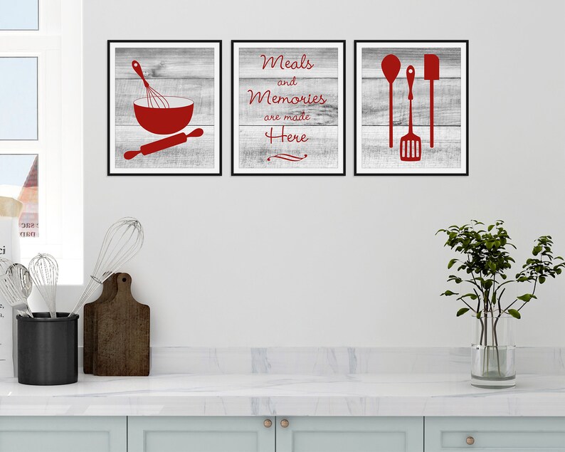 Kitchen Wall Decor CANVAS, Kitchen Signs, Rustic Kitchen Art, Dining ...