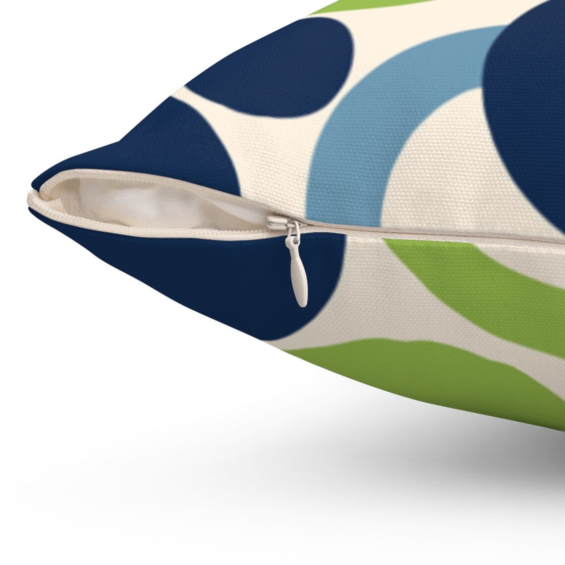 Geometric Pillow, Green Blue Tan Throw Pillow Cover, Geometric Circle ...