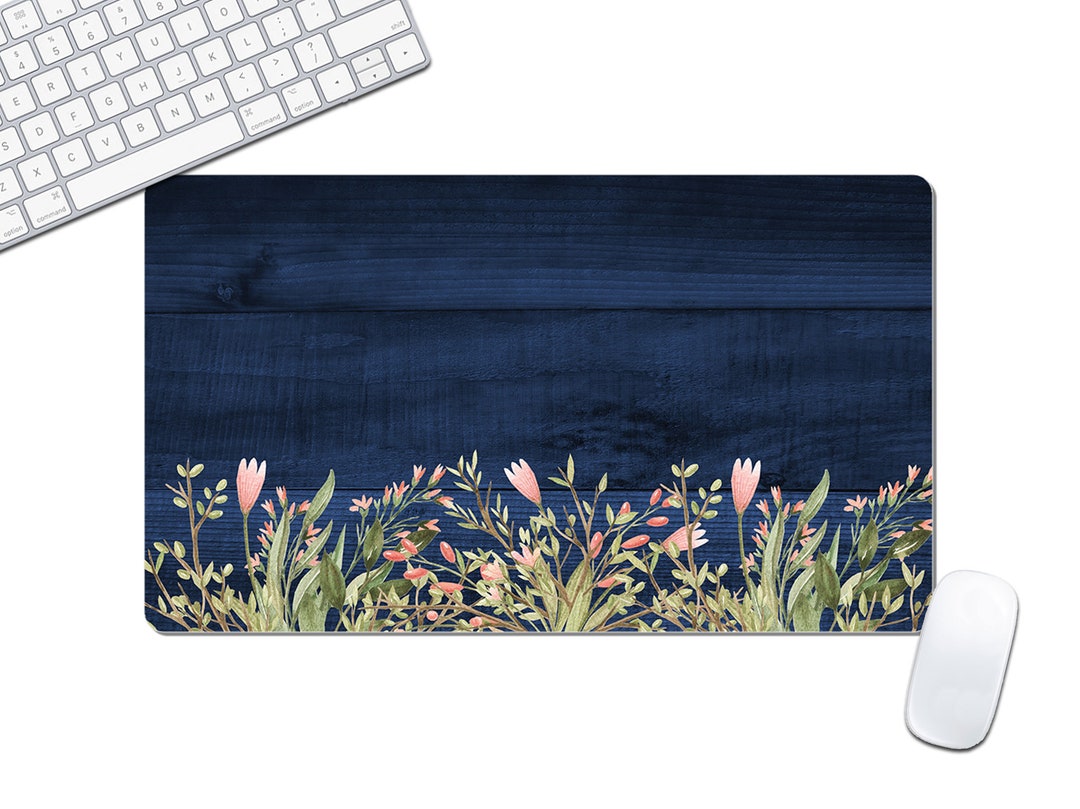 Navy Blue Desk Mat Accessory for Office and Home Office, Green ...