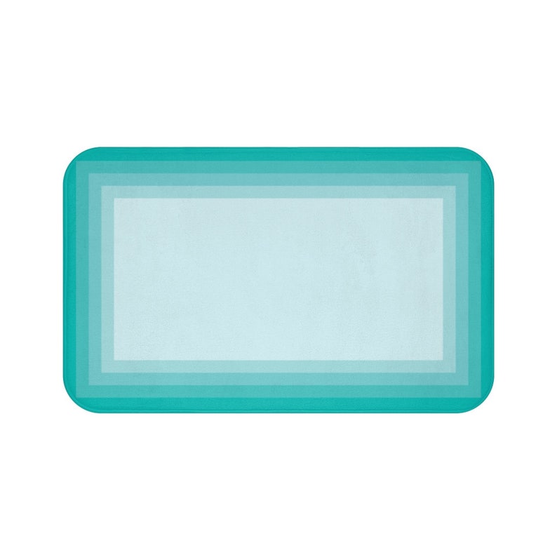 Aqua Floor Mat Abstract Bathroom Mat Aqua Kitchen Floor Mat - Etsy