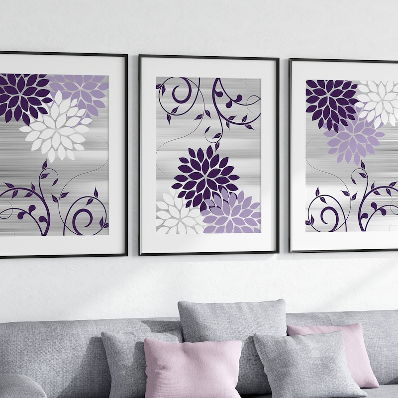 Purple Wall Decor - Etsy