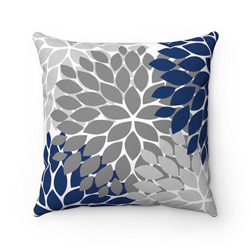 Blue Modern Pillow - Etsy