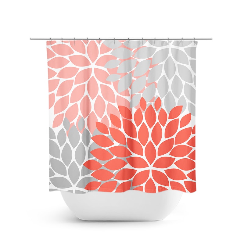 Coral Shower Curtain - Etsy
