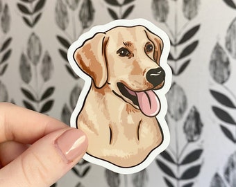 Yellow Lab Sticker - Etsy