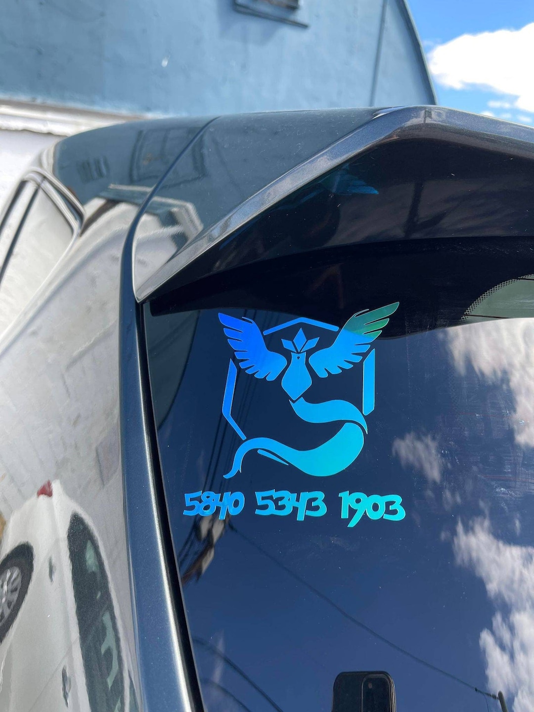 Holographic Poke Go Team Vinyl Decal With Trainer Code - Team Instinct ...